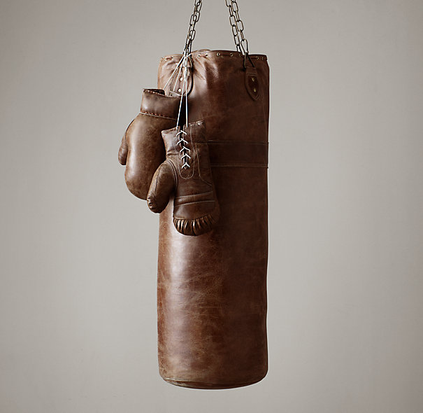 Vintage leather boxing punch bag | MANCODE STYLE