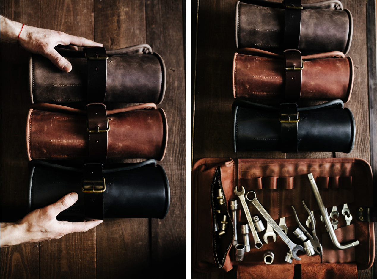 Handmade leather tool roll | MANCODE STYLE